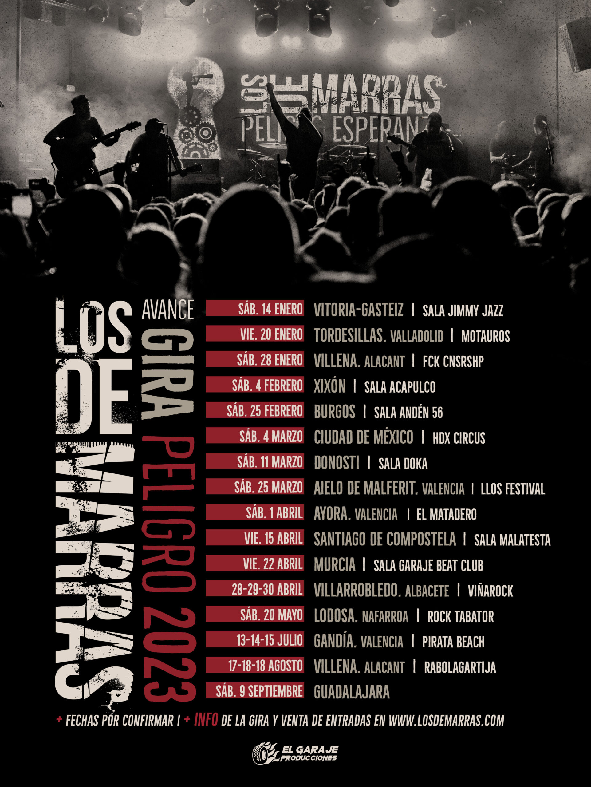 EL GARAJE PRODUCCIONES: Management · Booking · Producción » LOS DE MARRAS: AVANCE FECHAS GIRA ...